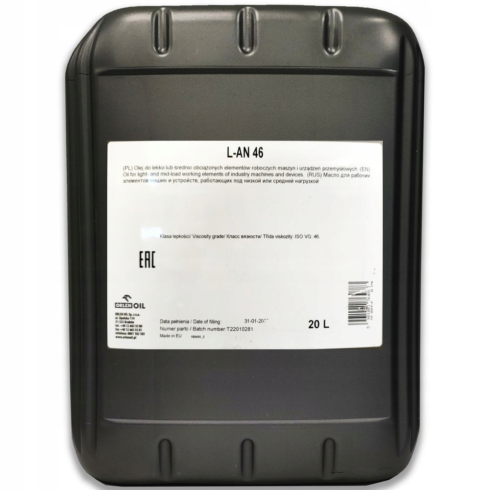 Olej Maszynowy Lan 46 20l - Niska cena na Allegro