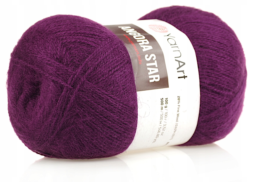 Włóczka YarnArt Angora Star nr 10094 Śliwkowy • Cena, Opinie • Włóczki ...