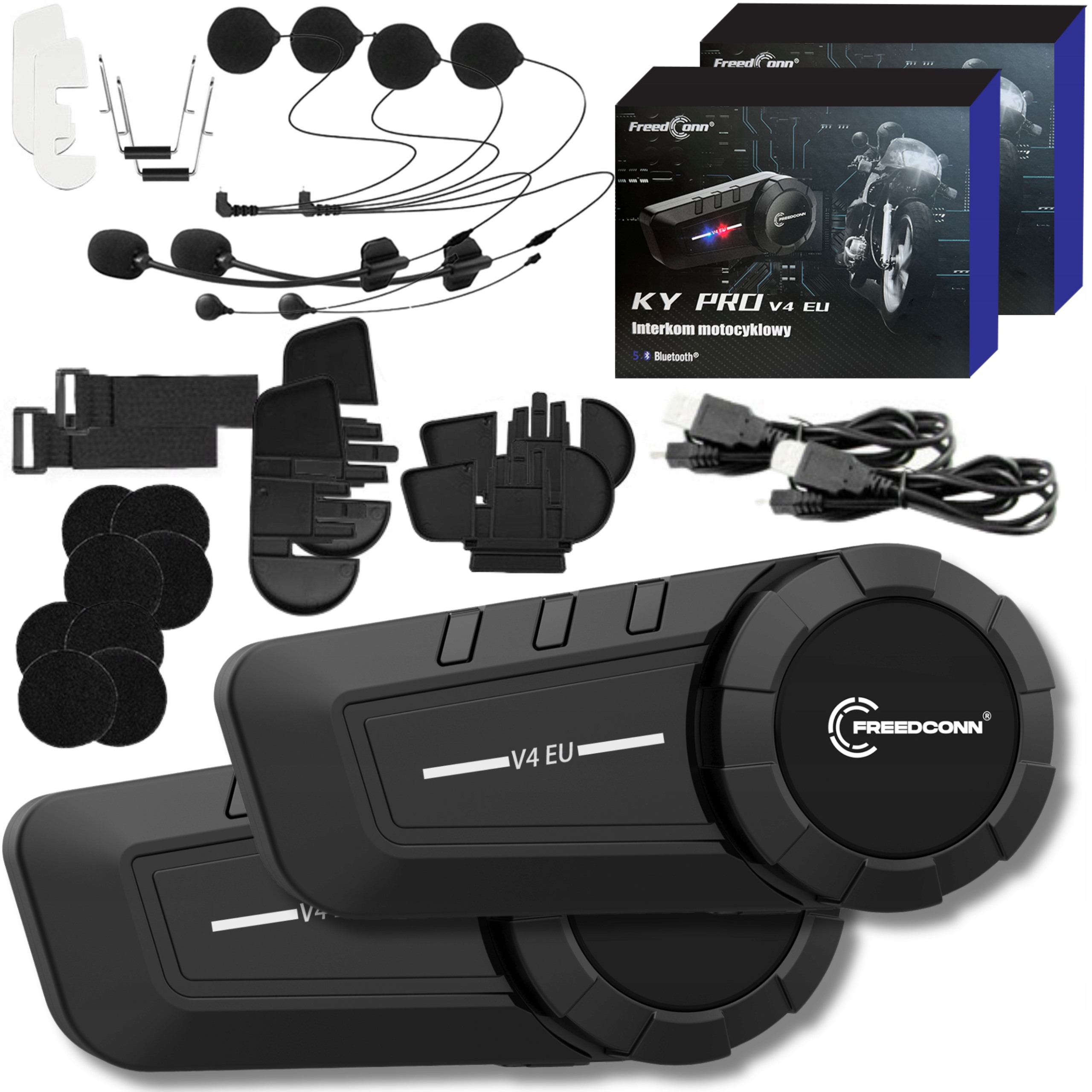 Interkom motocyklowy FreedConn KY-PRO czarny 5903815492358 za 535.00PLN ...