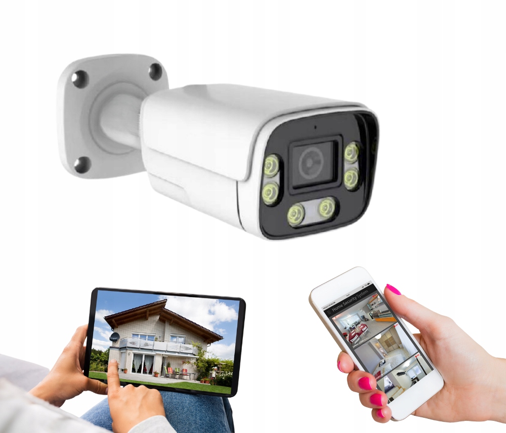 KAMERA ZEWNĘTRZNA IP POE WODOODPORNA METALOWA LAN ZOOM ŚLEDZENIE 5MPx ...