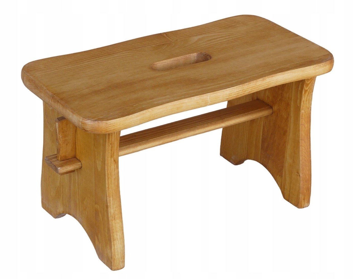 TABORECIK DREWNIANY TABORET MAŁY NISKI RYCZKA Z UCHWYTEM OLCHA ...