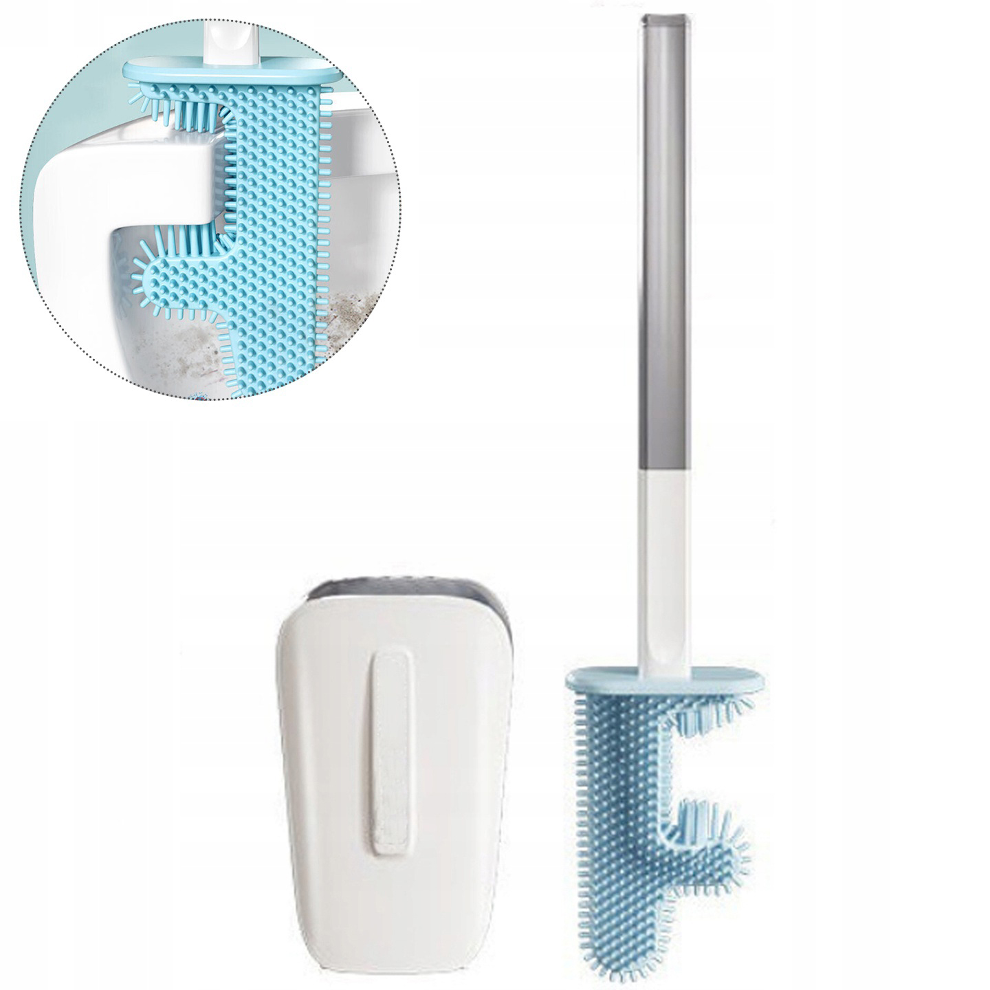 SILIKÓNOVÁ TOALETNÁ KEFA NA TOALETU za 6,87 € - Allegro