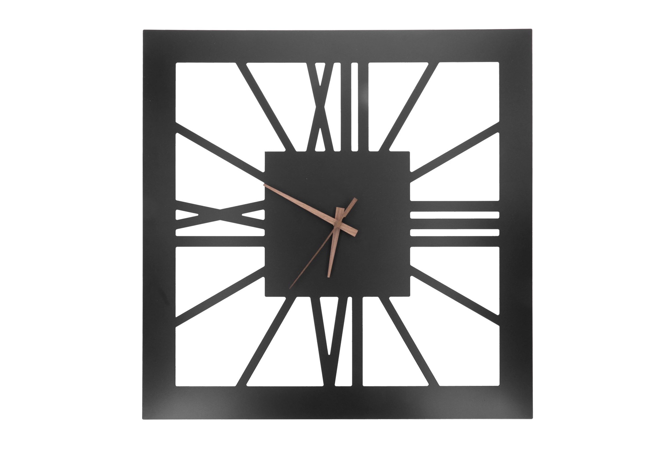 Zegar ścienny rzymski Loft Retro kwadrat zegar ścienny 50x50 Metal ...