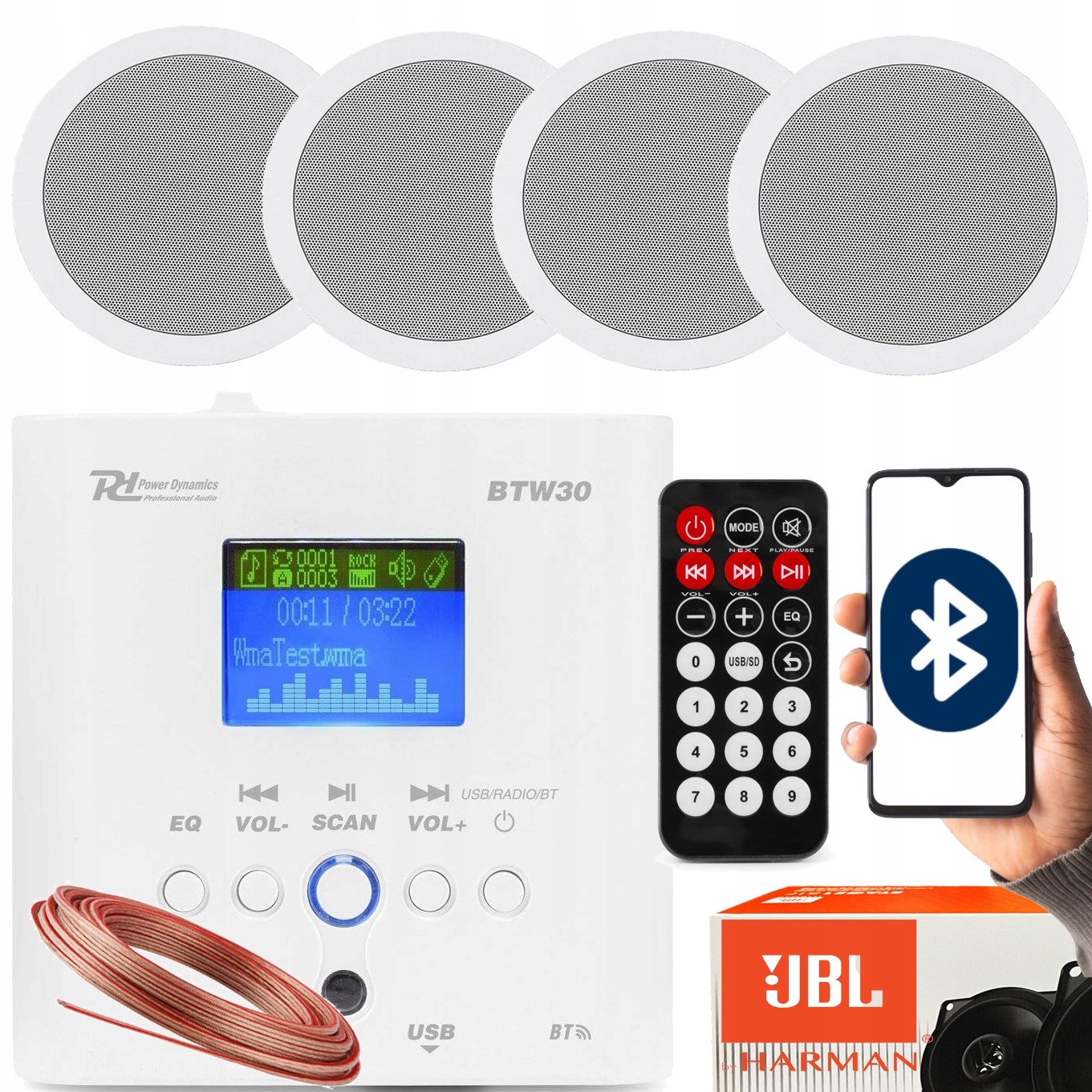 JBL Stage1 51F Głośniki samochodowe 2 drożne 13cm / 130mm seria Stage1 ...