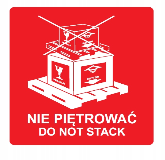 Etykieta nie piętrować do not stack kurier 500szt (5903902655277 ...