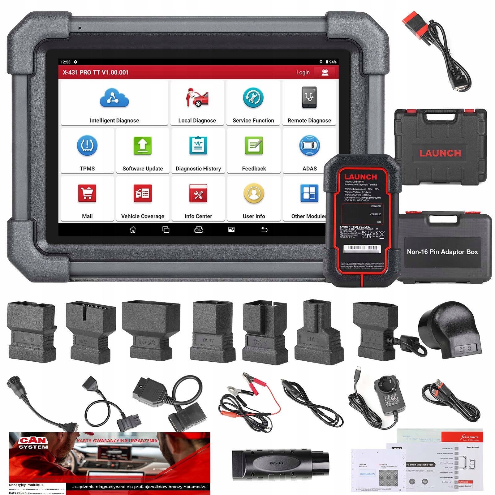 LAUNCH X431 Pro TT V 5.0 PROFESSIONAL CAN FD Nowy Model 2025 POLSKI ...