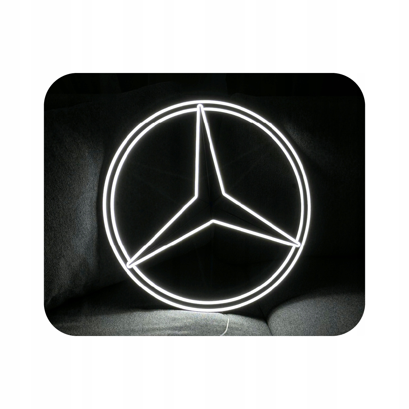 NEON LED DEKORACJA ŚCIENNA MERCEDES AMG LOGO DO GARAŻU POKOJU FIRMY ...