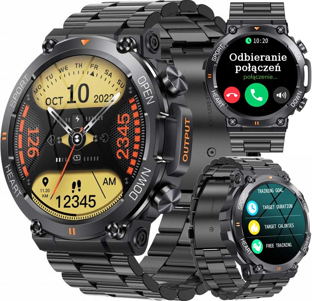 Zegarek męski SMARTWATCH GRAVITY ROZMOWY MENU PL - Sklep, Opinie, Cena ...