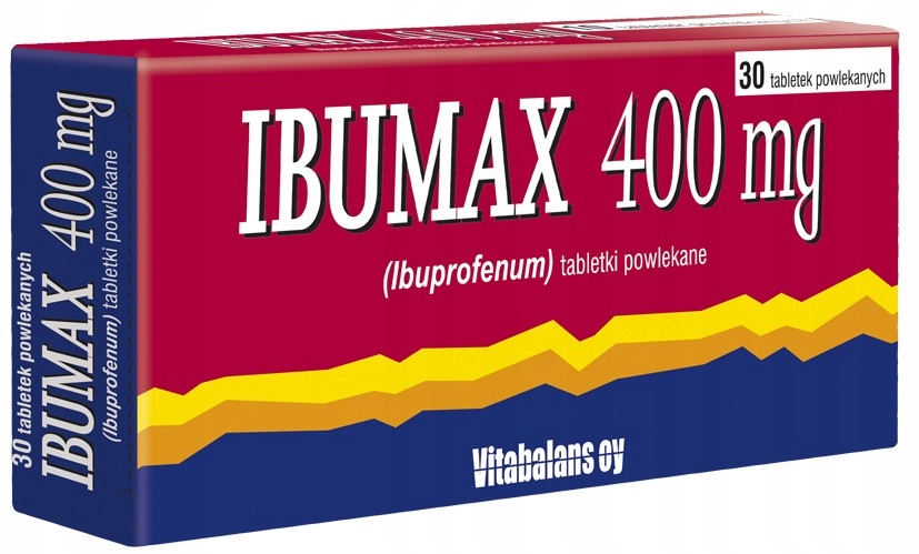 Ibumax 400 mg, 30 tabletek (5909990645923) • Cena, Opinie • Przeciwbólowe 16218052332 • Allegro