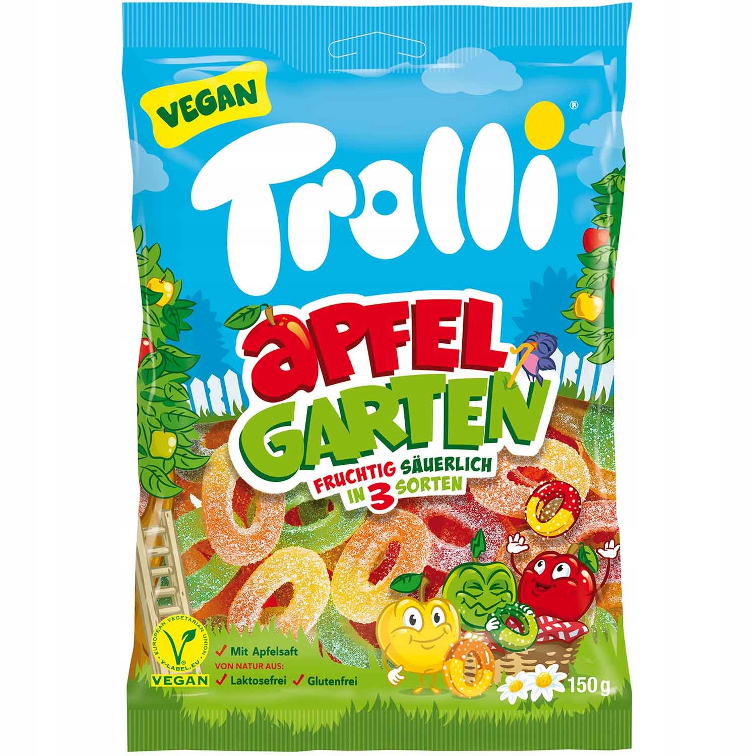 Trolli Apfelgarten żelki jabłkowe kwaśne 150g DE (4000512463689) • Cena ...