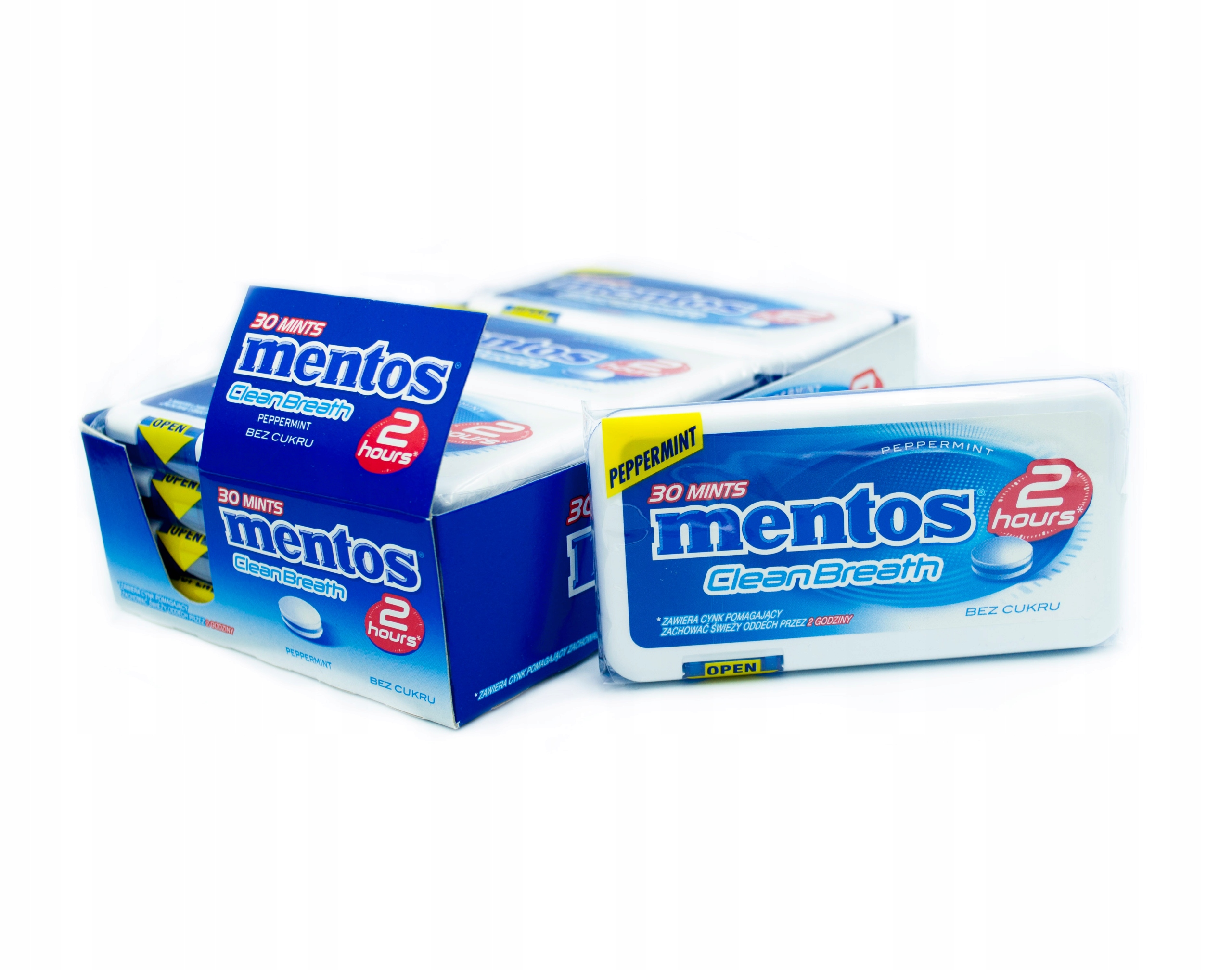 Mentos Clean Breath Peppermint 12x21g DUŻE Opakowanie Rodzinne Mentos ...