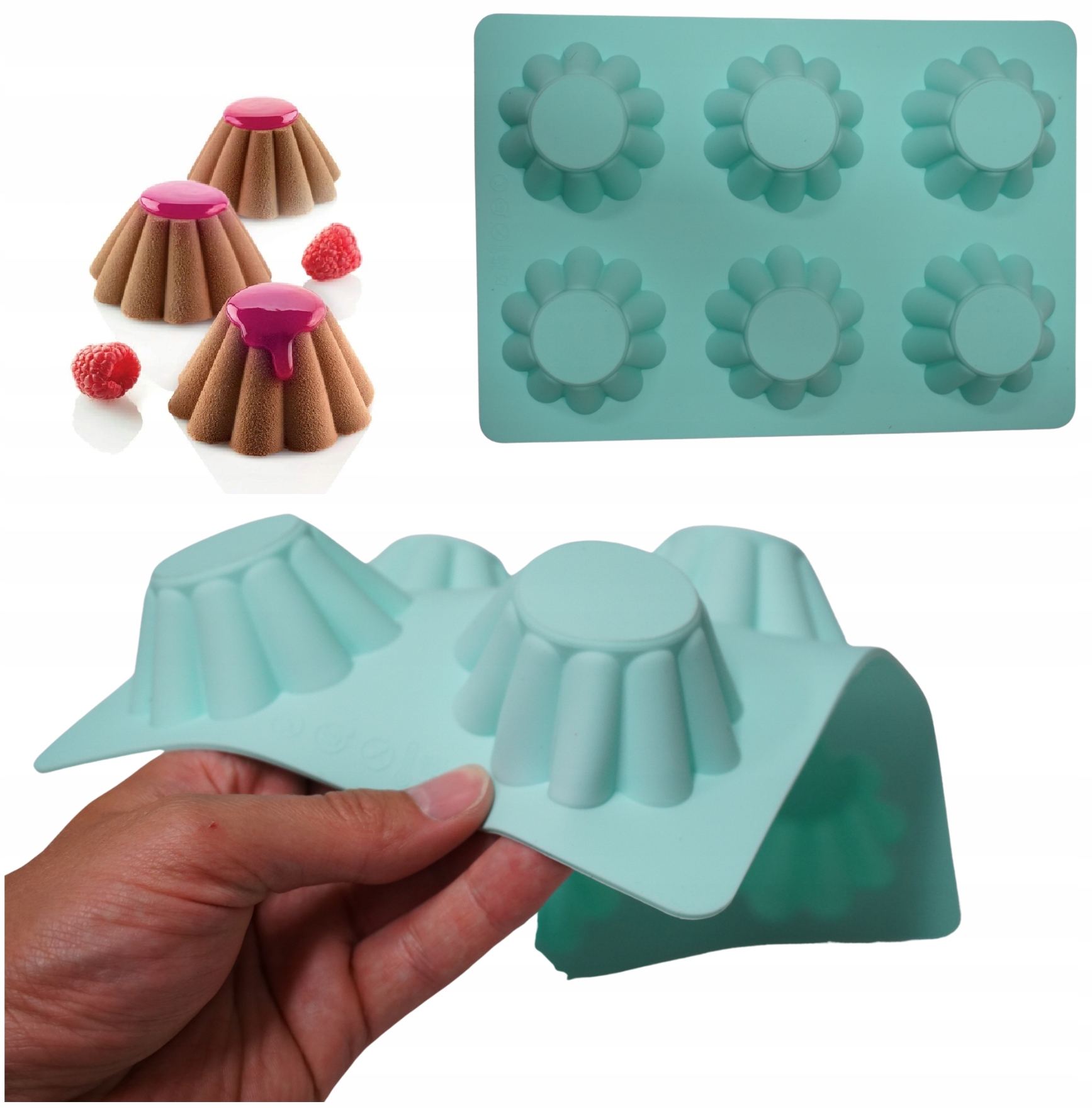 FORMA SILIKONOWA FOREMKA DO BABECZEK MUFFINEK NA WIELKANOC 6SZT MINI ...