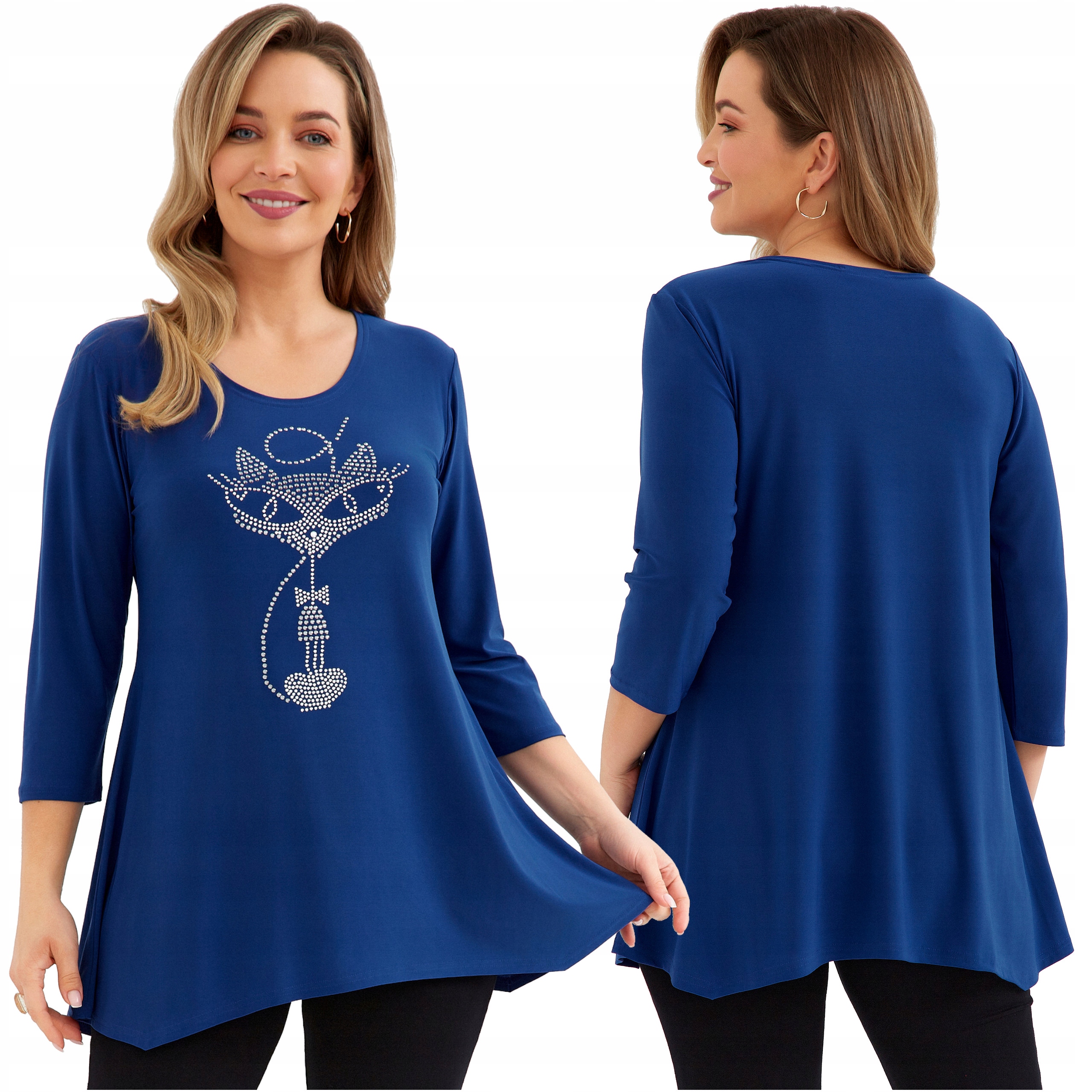 Alpi Moda tunika P-87P-13 luźny okrągły rozmiar XL • Cena, Opinie ...