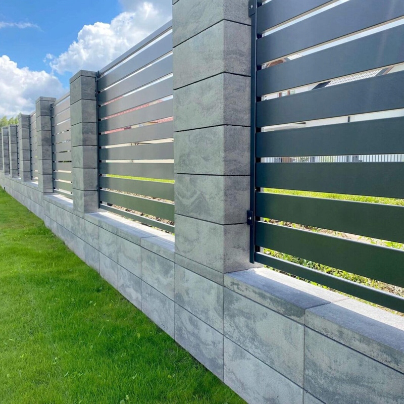 Pustak ogrodzeniowy KONEKT STAL 50x20x20 Pustaki Ogrodzenie Słupek Mur ...