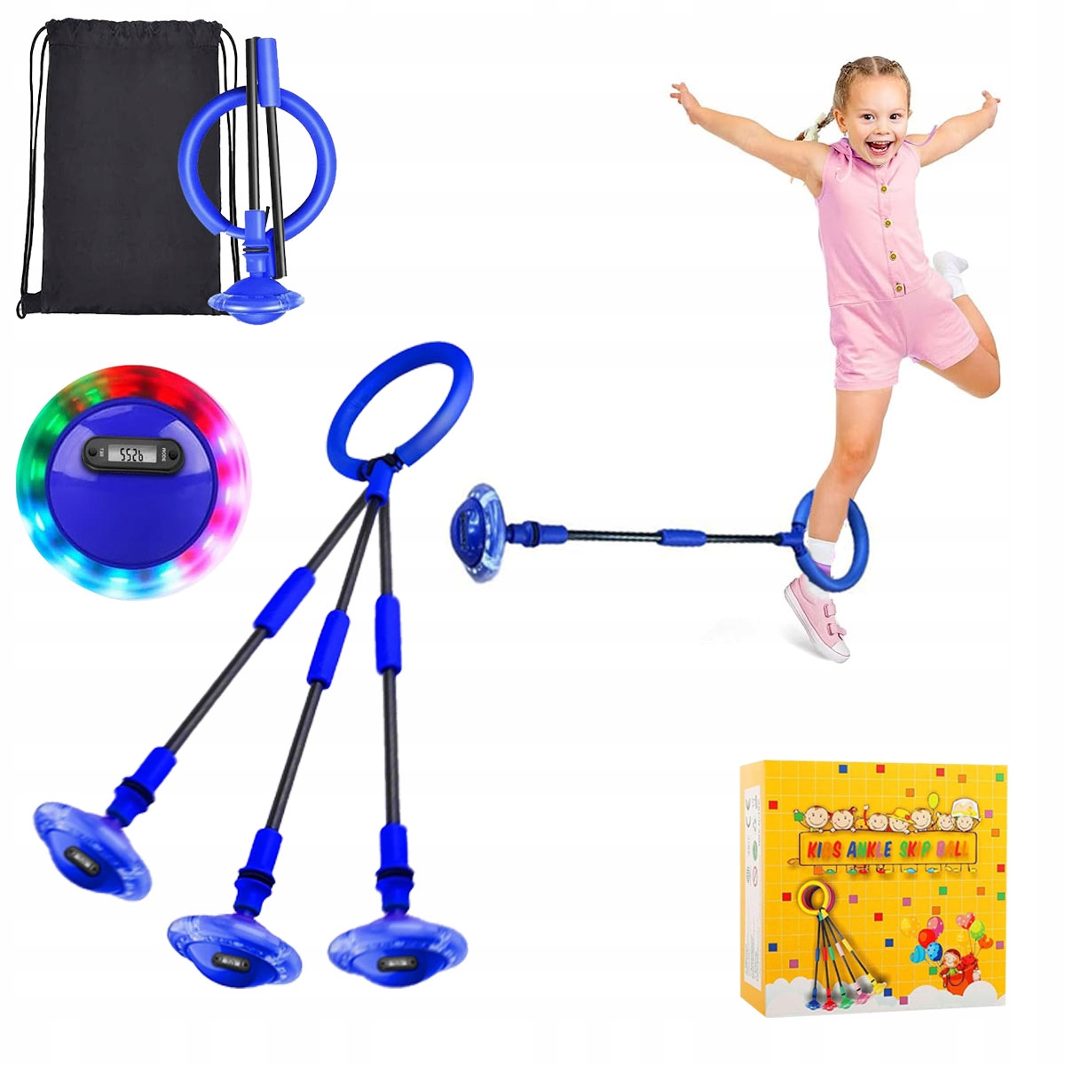 3v1 HULA HOOP NA NOHU, ŠVIHADLO LED SVÍTÍCÍ KOLEČKO SKIPPER PRO DĚTI, (6942146694634) • Ceny ...