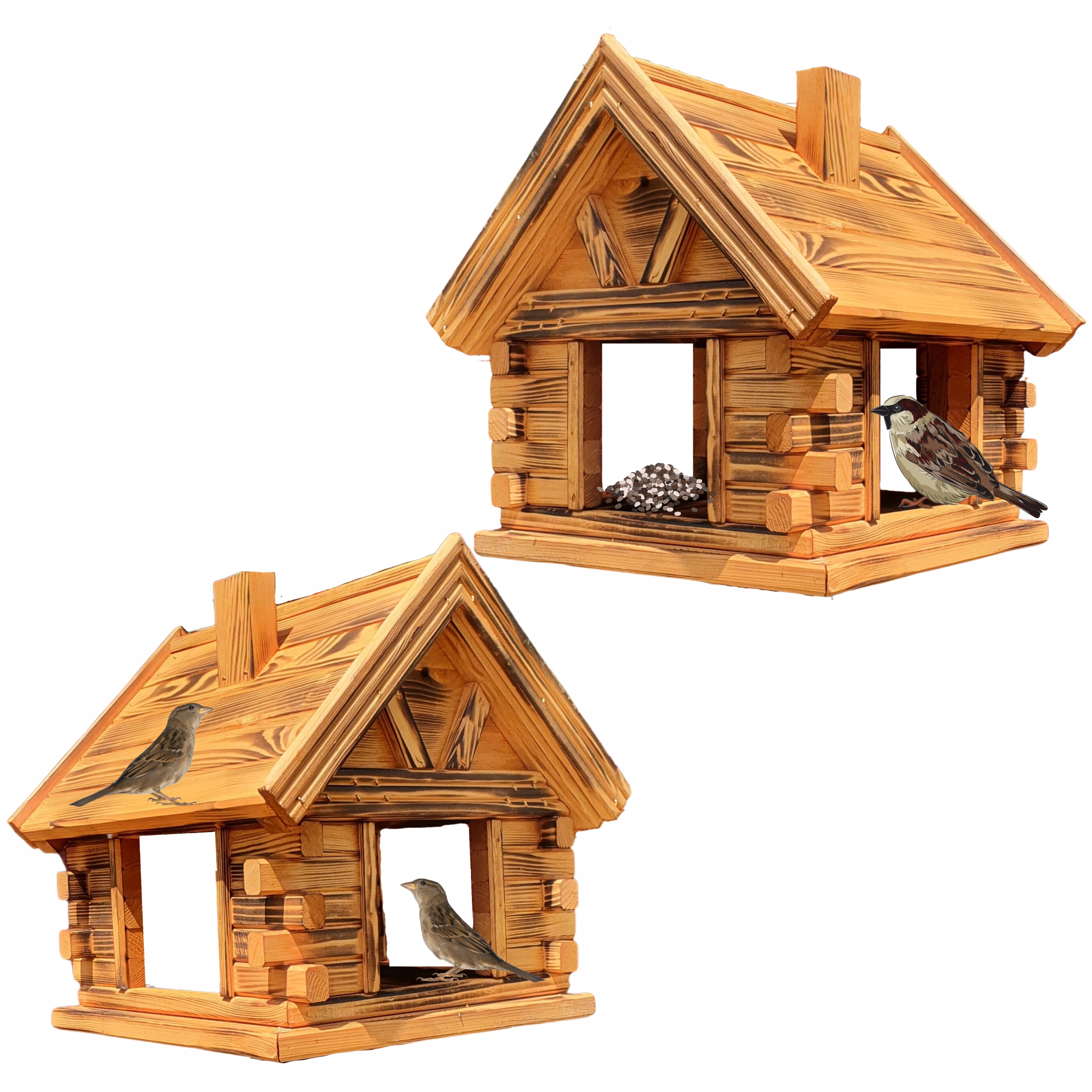 VELKÝ ZÁVĚSNÝ DŘEVĚNÝ PTAČÍ BUDKA KRMÍTKO za 800 Kč - Allegro