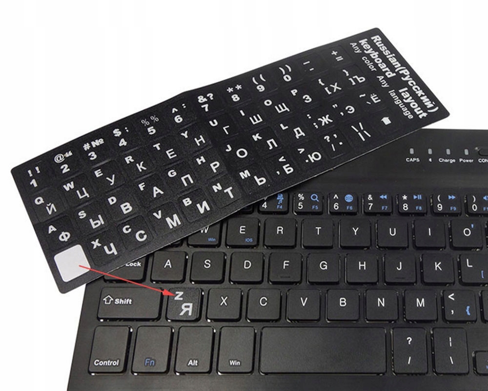 ROSYJSKIE Naklejki na klawiaturę QWERTY + CYRYLICA ROSYJSKIE w ... ROSYJSKIE Naklejki na klawiaturę QWERTY + CYRYLICA ROSYJSKIE w ...