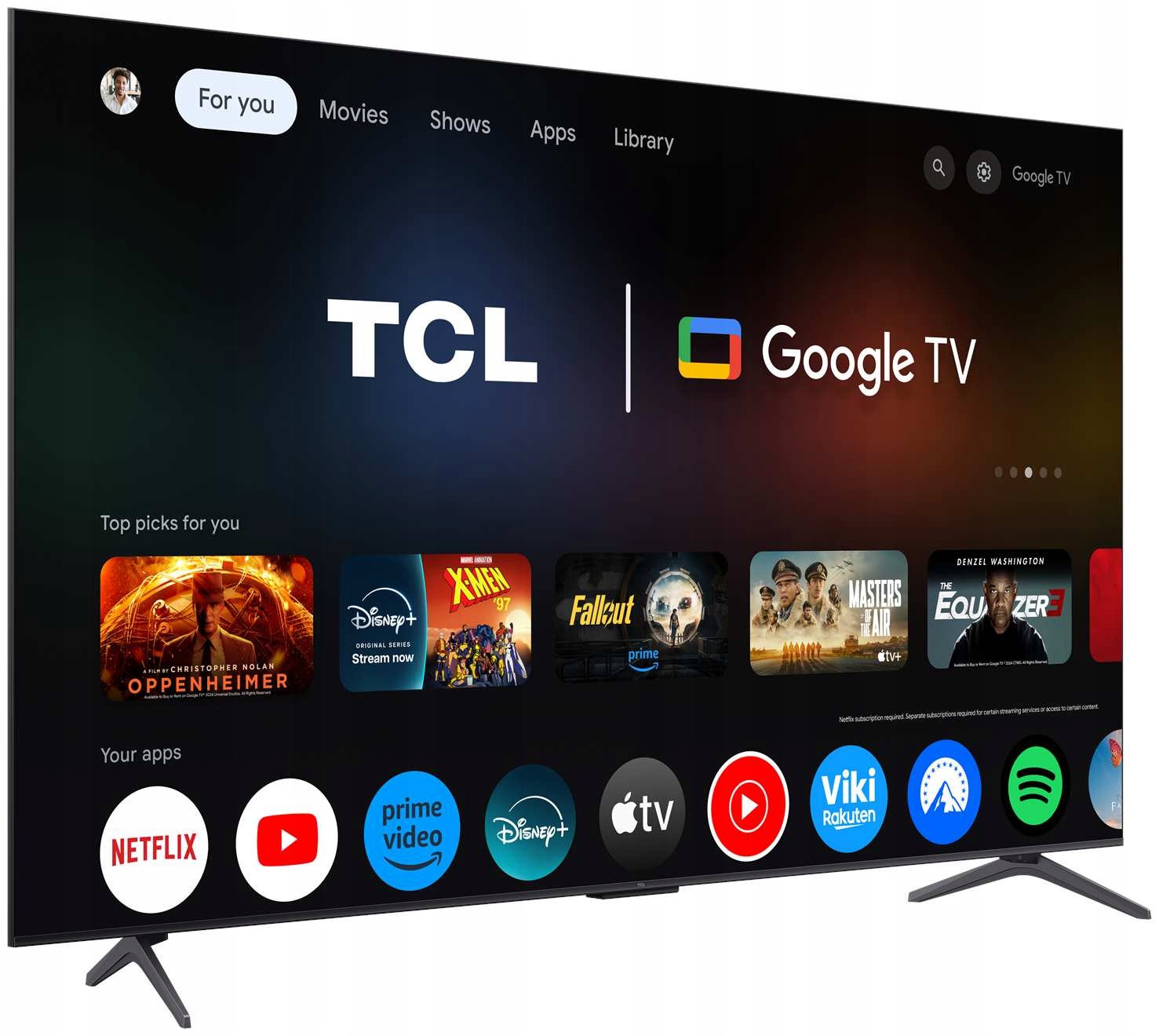 Telewizor QD-Mini LED TCL 65Q6C 65" 4K 144Hz Google TV HDR Czarny ...