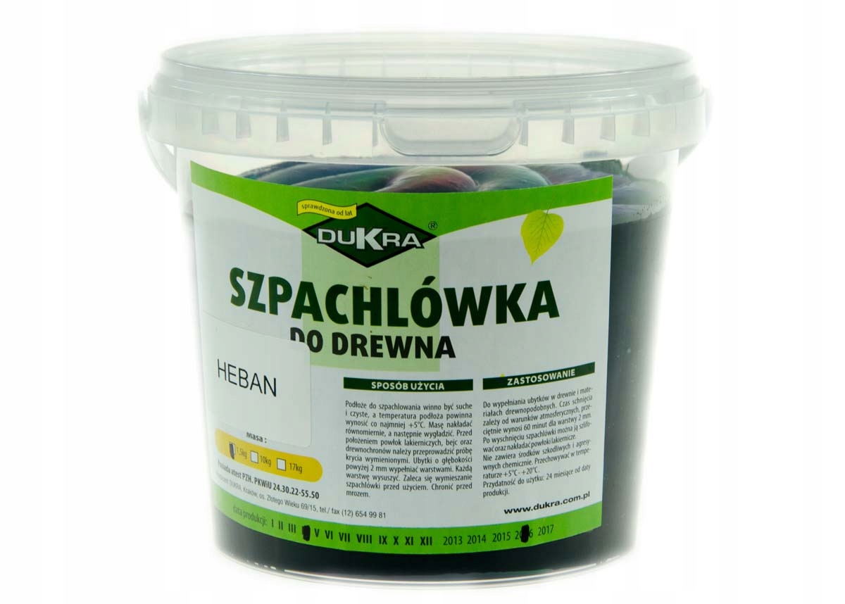 SZPACHLÓWKA SZPACHLA DO DREWNA HEBAN CZARNA 1,5kg DO PARKIETU OSB MEBLI ...