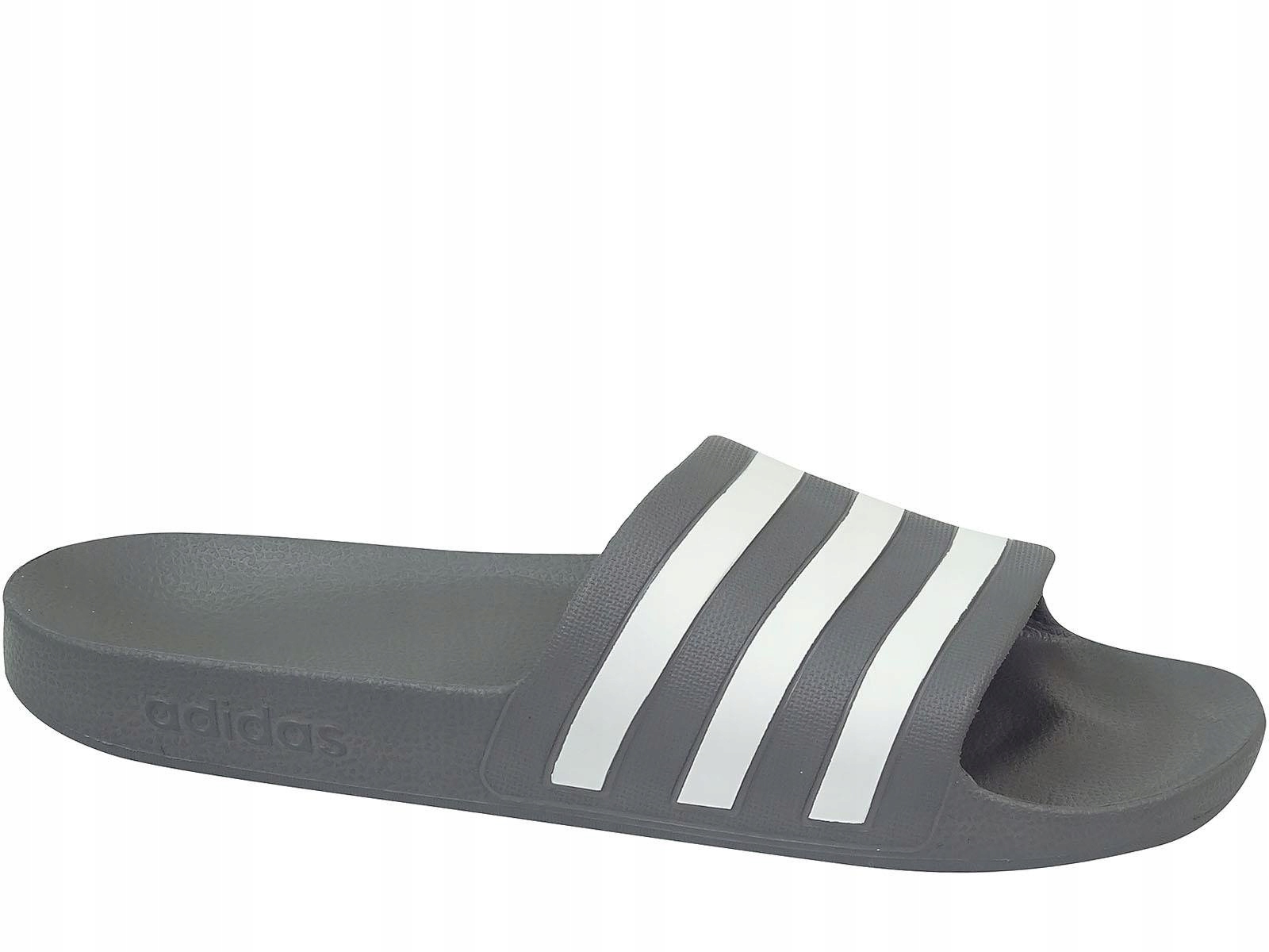 ADIDAS ADILETTE AQUA F35538 KLAPKI BASENOWE PLAŻOWE SZARE ...