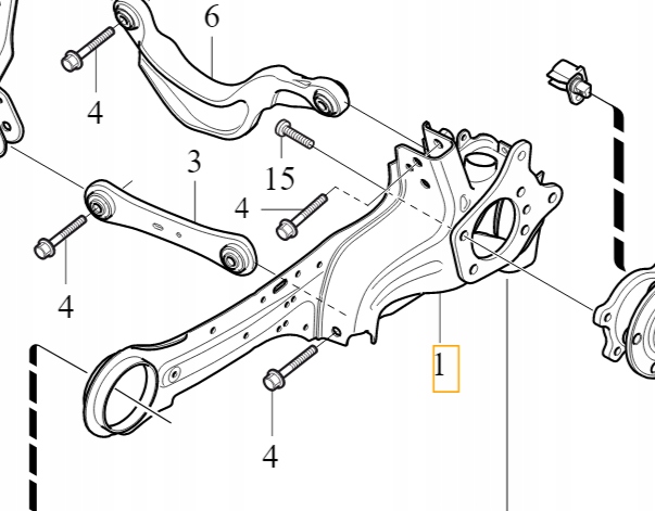 VOLVO XC60 XC70 wahacz wzdluzny tylny lewy 3147620 za 2411.99PLN z ...