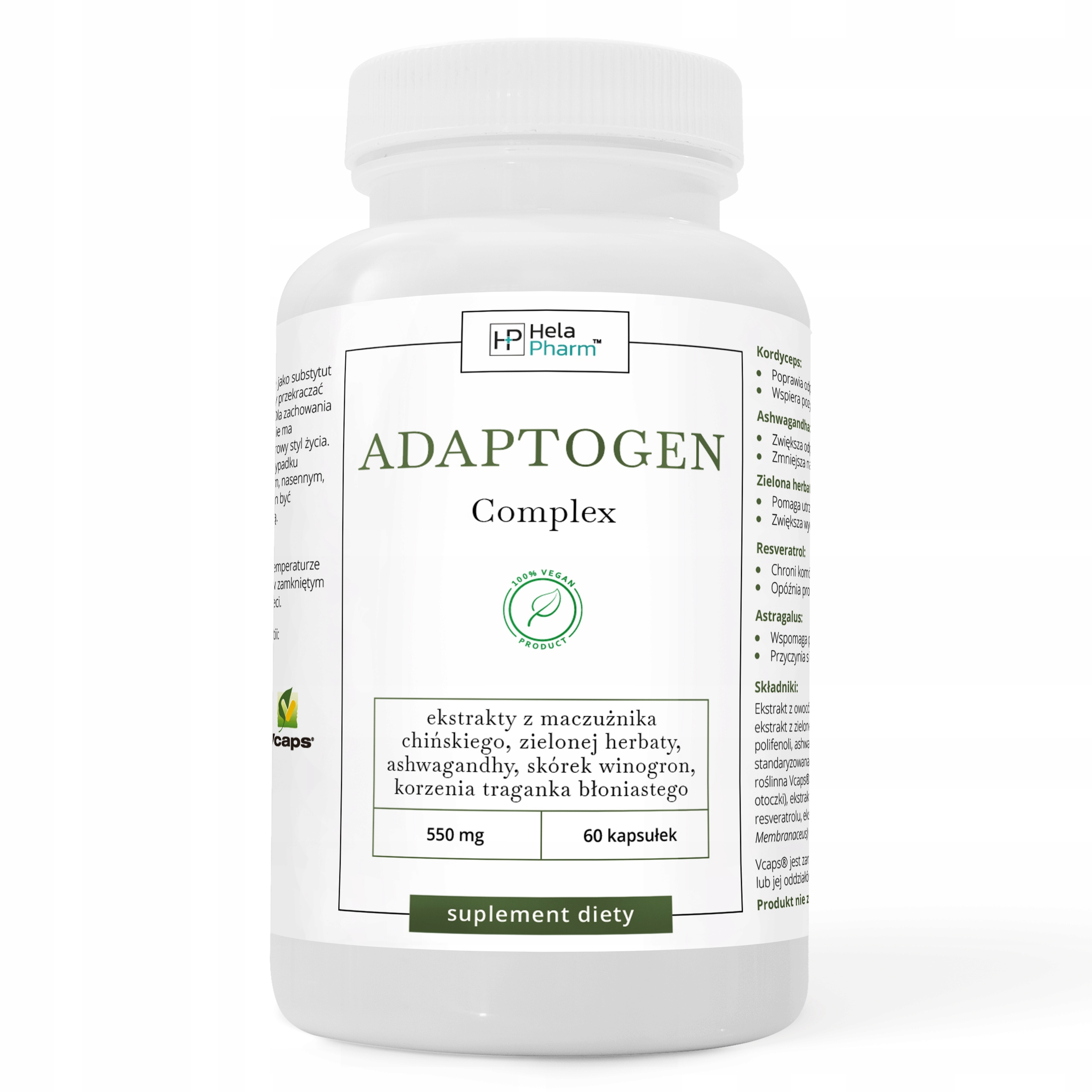 ADAPTOGEN Complex Ashwagandha STRES 60 kapsúl za 10.19EUR - Allegro