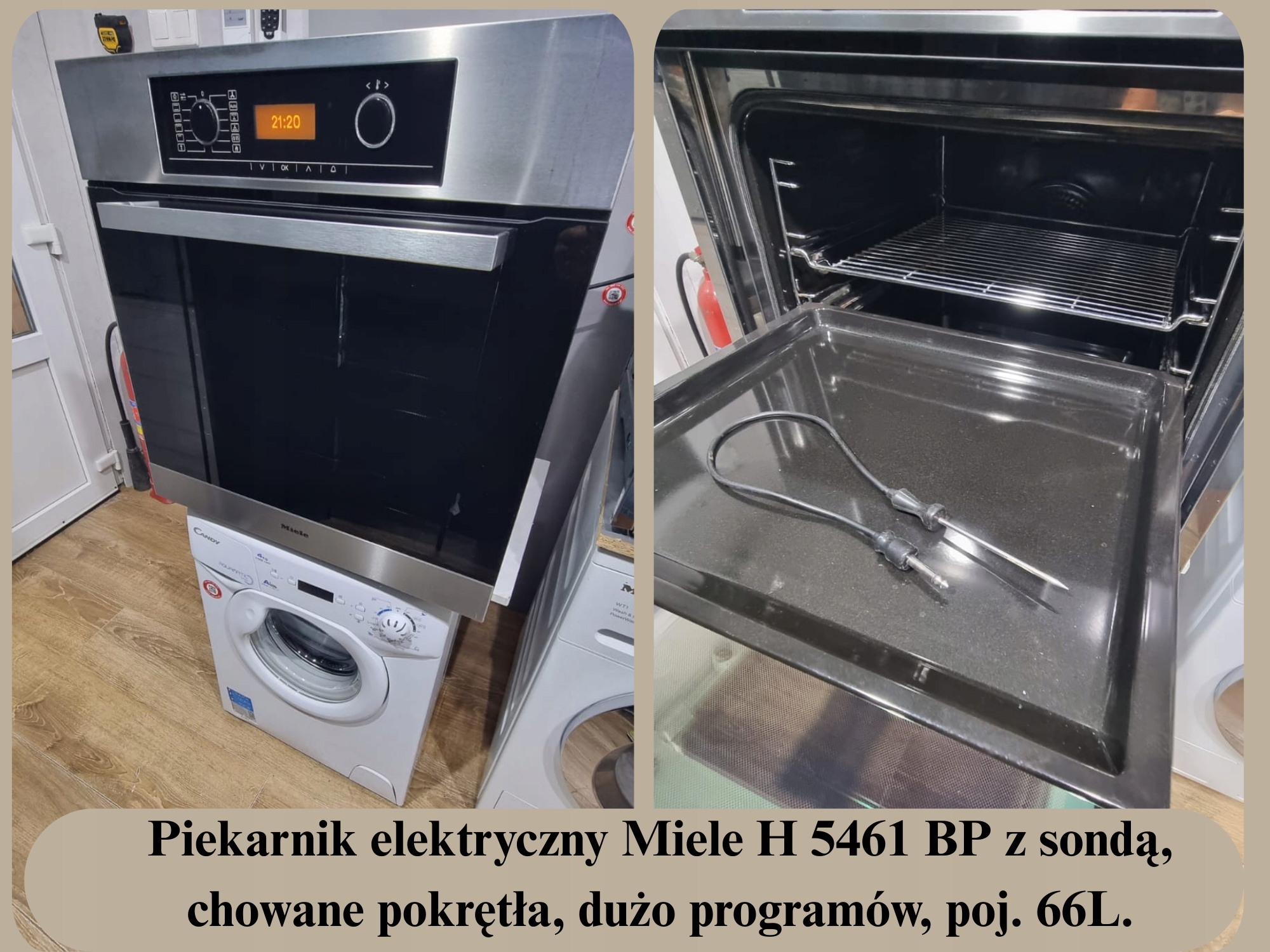 Piekarnik elektryczny Miele H 5461 BP z sondą, dużo programów, 66 L ...
