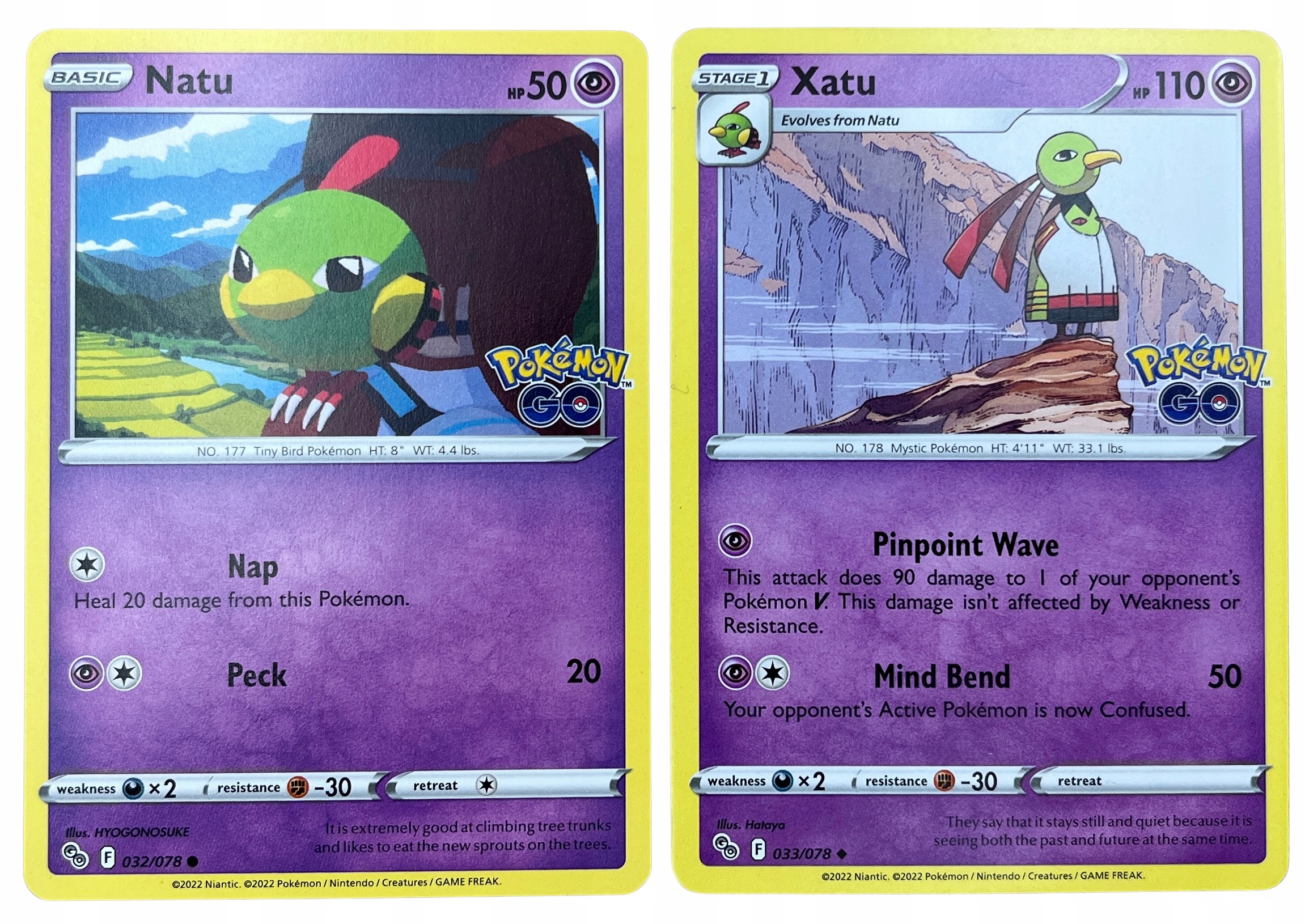 Pokemon TCG Natu kártya (PGO 032/078) Xatu (PGO 033/078), • Ár ...