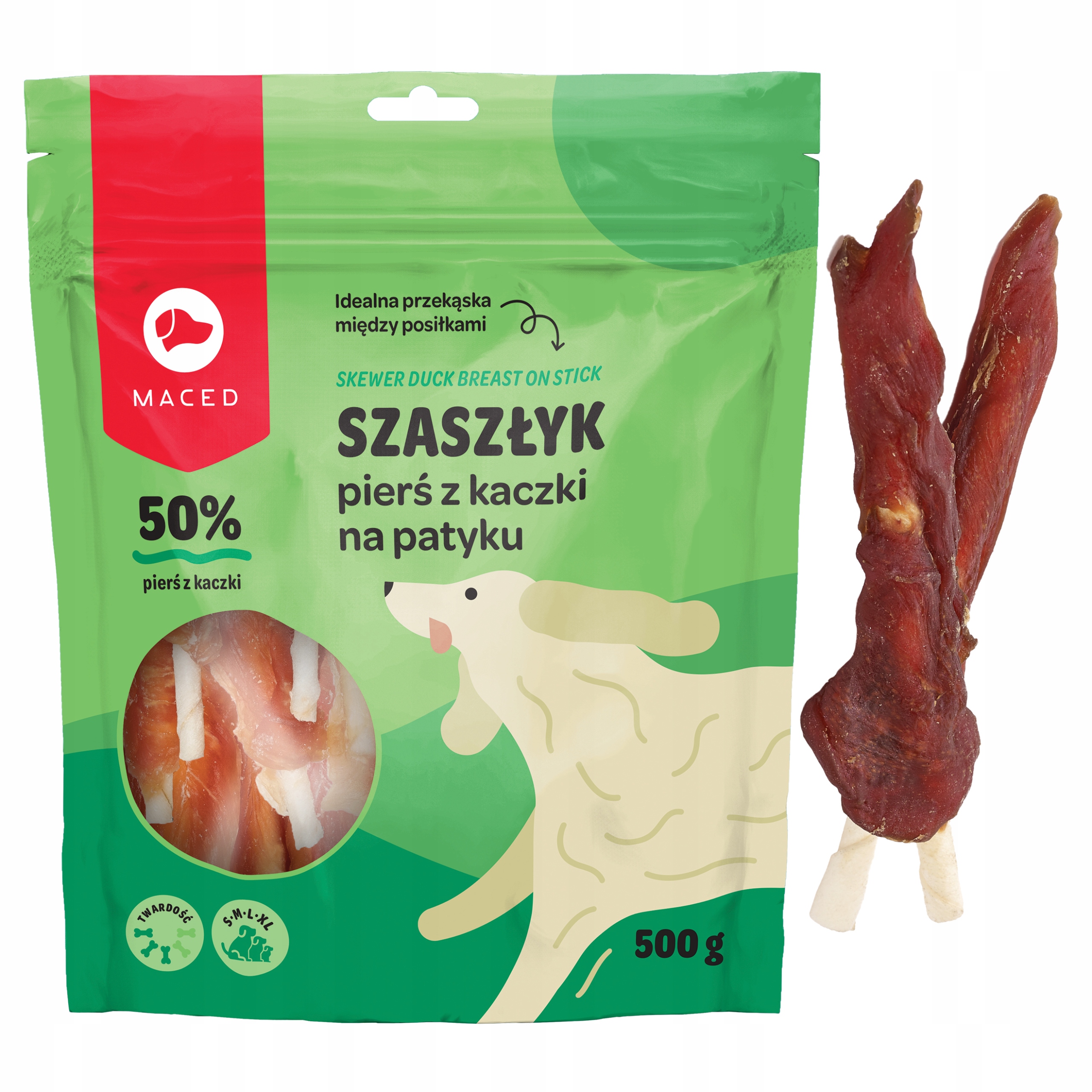 Przysmak dla Psa MACED Dog Snack SZASZŁYK z KACZKI Pierś z Kaczki 500g ... Przysmak dla Psa MACED Dog Snack SZASZŁYK z KACZKI Pierś z Kaczki 500g ...