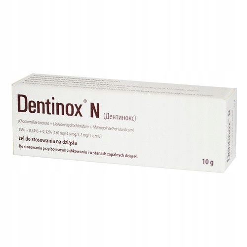 Dentinox N, bolesne ząbkowanie, żel 10g Inpharm (5909997223643) • Cena ...