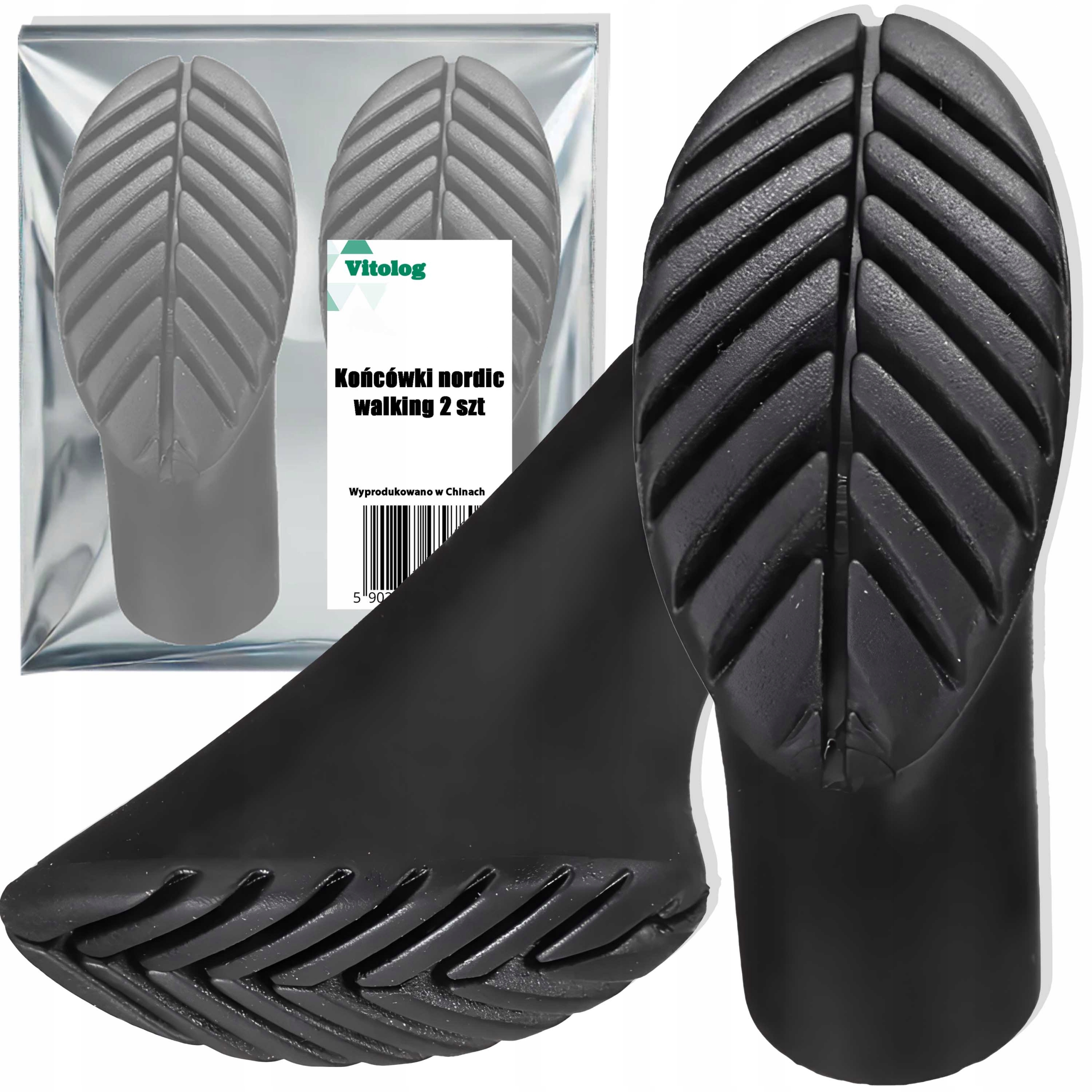 Końcówki do Kijków Nordic Walking Trekkingowych Nasadki Nóżki Raciczki ...