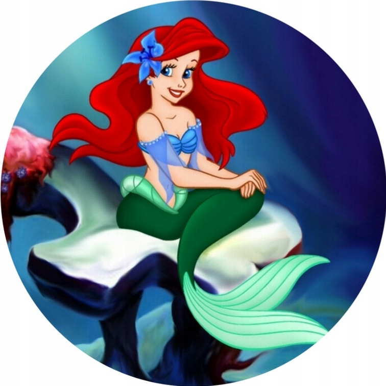 id_7553 OPŁATEK TORTOWY SYRENKA ARIEL SYRENA TORT 9794713218 - Allegro.pl