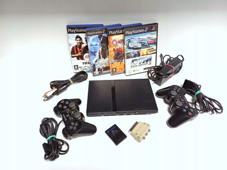 KONSOLA SONY PLAYSTATION2 - 4X GRA!! 2X PAD!! - Sklep, Opinie, Cena w Allegro