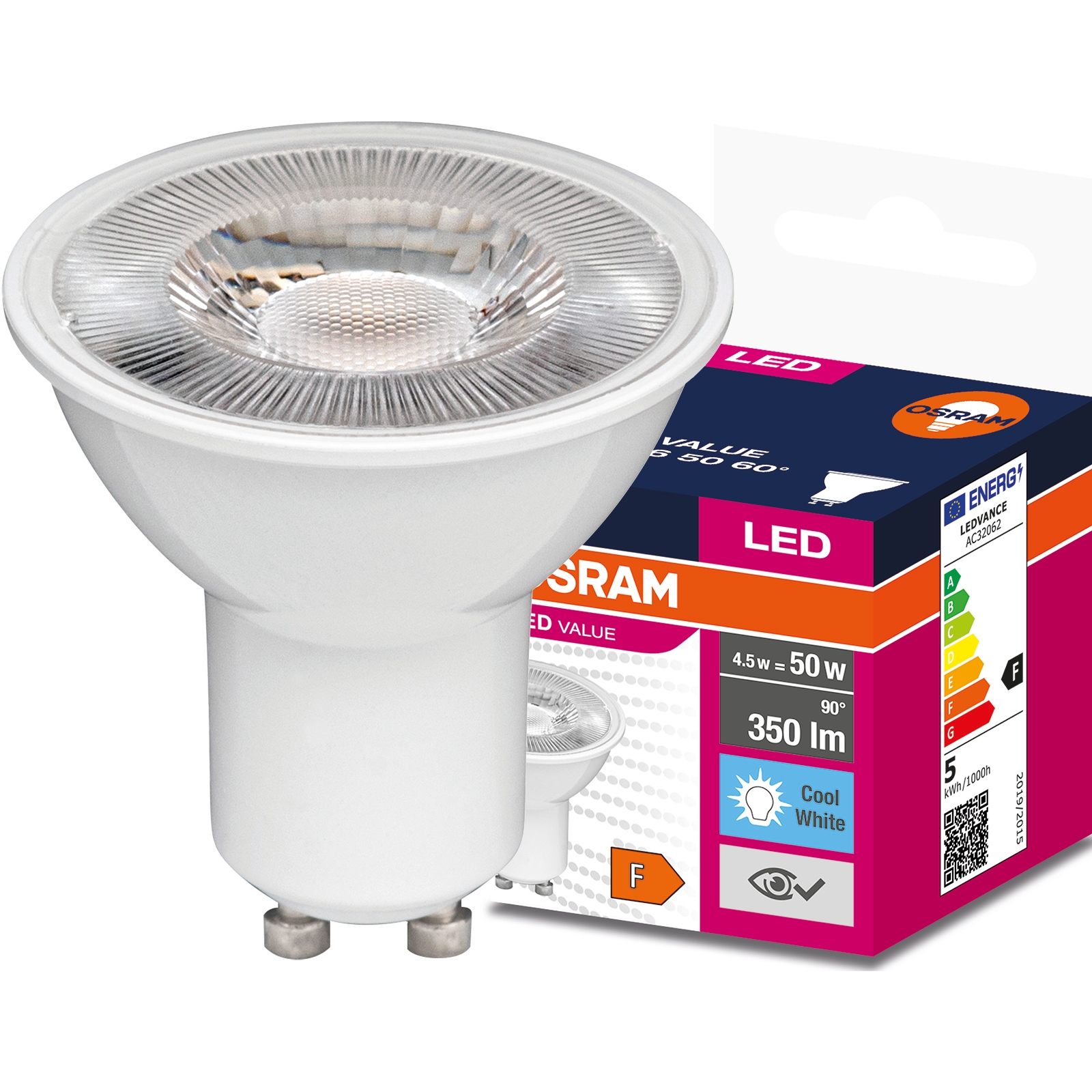 Żarówka LED GU10 4,5W = 50W 350lm 4000K 60° OSRAM (4058075599116 ... Żarówka LED GU10 4,5W = 50W 350lm 4000K 60° OSRAM (4058075599116 ...