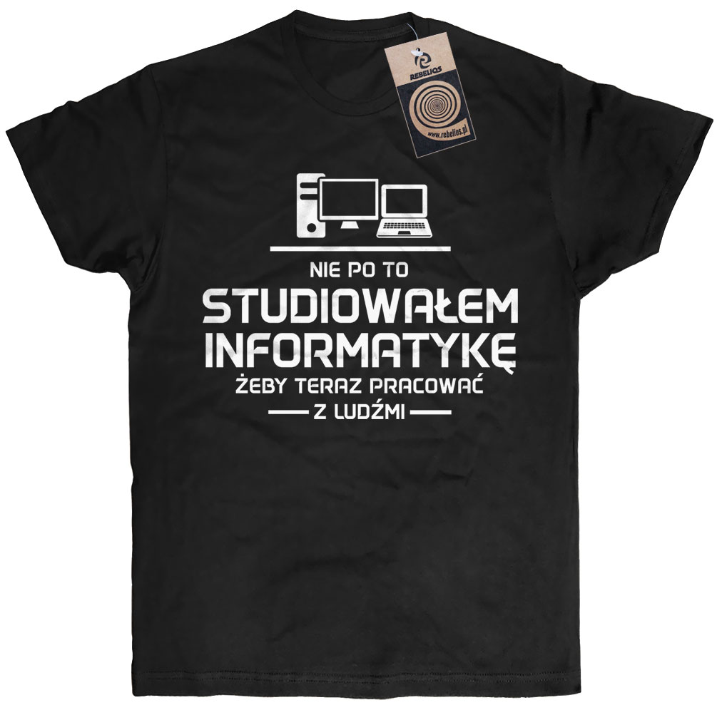 Koszulka DLA INFORMATYKA programisty admin geek śmieszne M • Cena ...