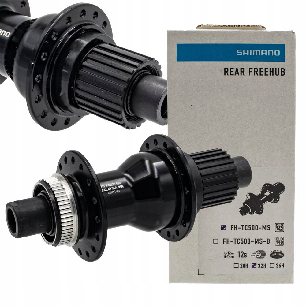 Piasta tylna Shimano FH-TC500-MS, bębenek MICROSPLINE, 12x142 mm - 4550170641337 - 15214570686 ...