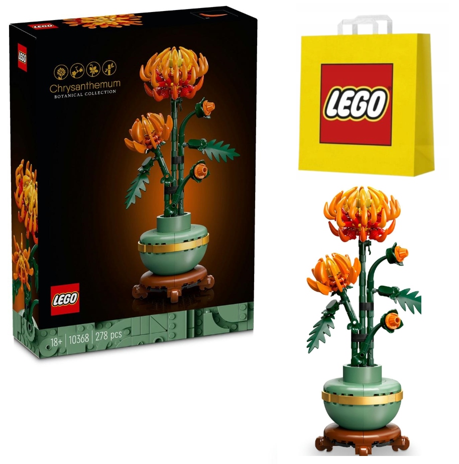 KLOCKI LEGO ICONS 10368 CHRYZANTEMA KWIATY BUKIET NA DZIEŃ MATKI ...