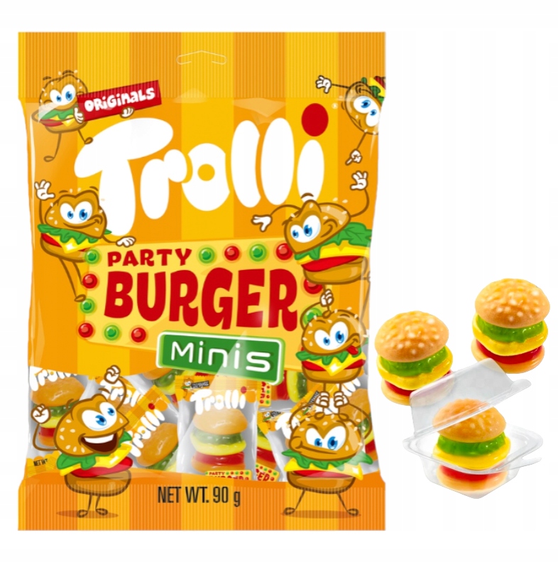 Żelki Trolli Hamburger Mini 170g 17 szt z Niemiec dla dzieci burger ... Żelki Trolli Hamburger Mini 170g 17 szt z Niemiec dla dzieci burger ...
