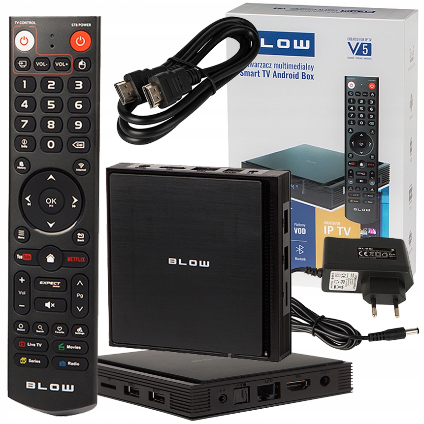 ANDROID TV BOX BLUETOOTH SMART TV 4K ULTRAHD WIFI MIRACAST + PILOT ...