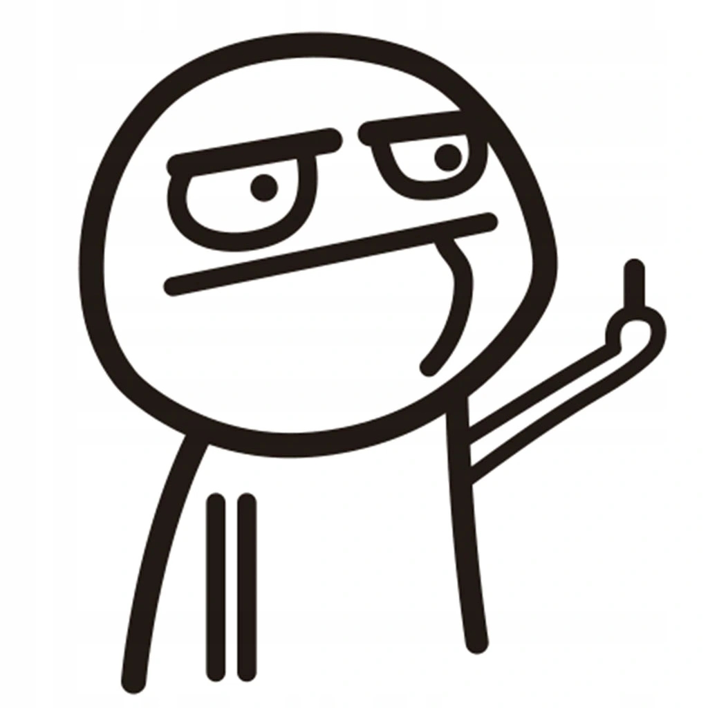 NAKLEJKA NA AUTO SZYBĘ FAKERS POKAZUJE PALEC 609 za 10,02 zł z Toruń ...