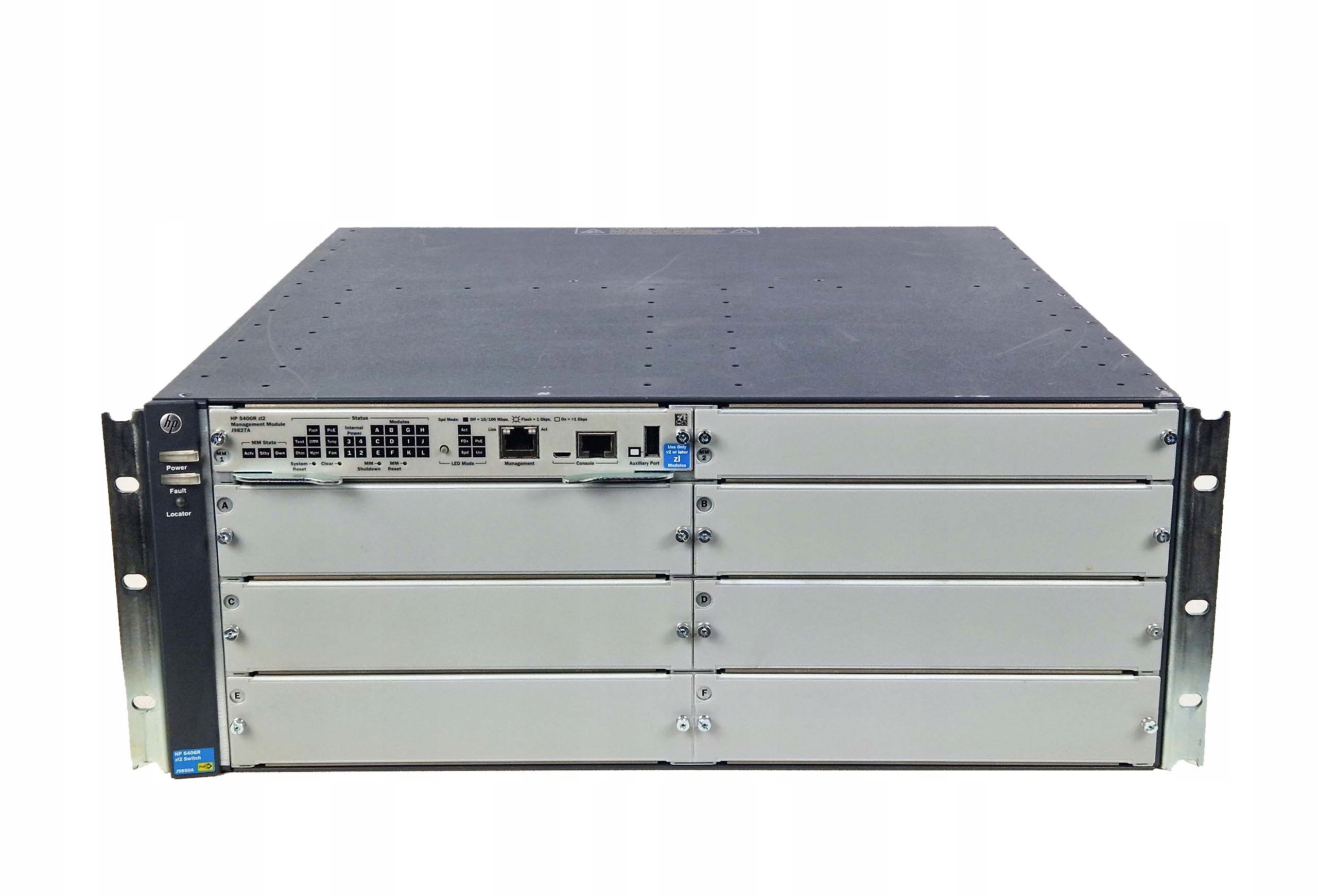 HP 5406R zl2 Switch J9850A 1 x J9827A Management Module 2 x PSU J9828A ...