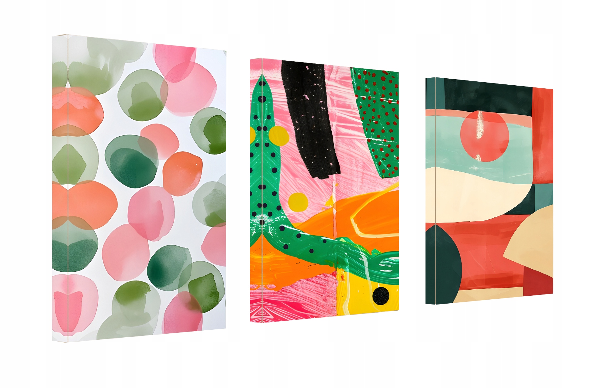 OBRAZ DO OBÝVAČKY, SPÁLNE NA PLÁTNE TRIPTICH ABSTRAKTNÝ ŠTÝL 120x60 ...