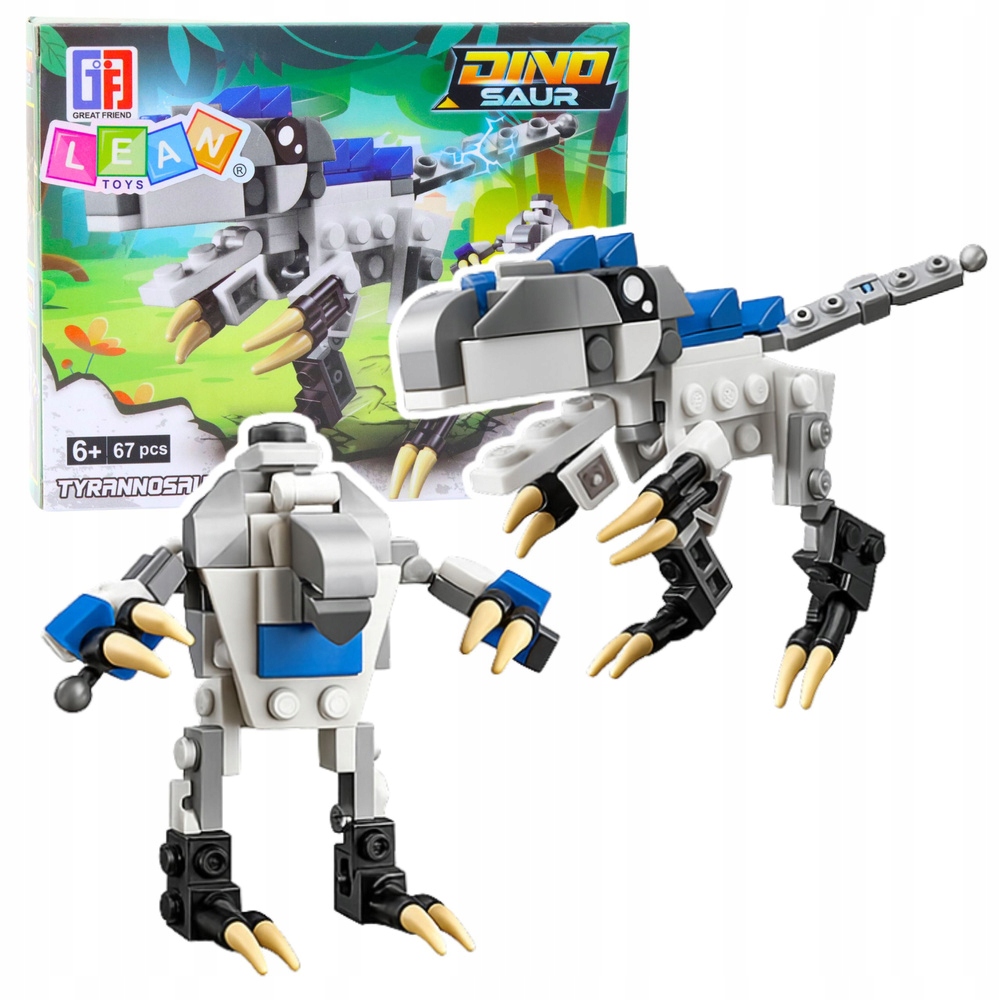 STAVEBNICE 2V1 DINOSAURUS ROBOT T-REX VZDĚLÁVACÍ SADA 67 KUSŮ ...