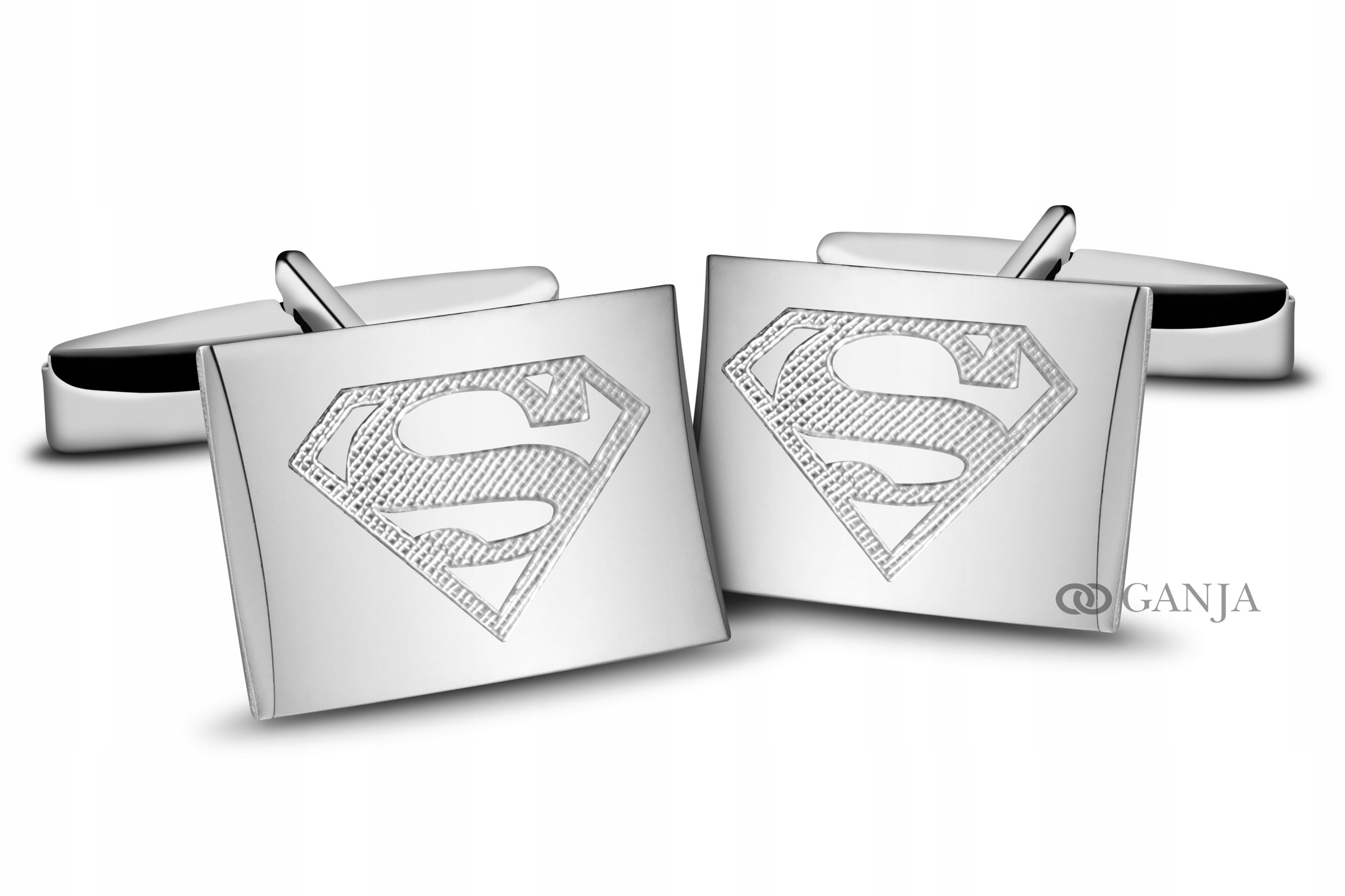 Superman Spinki do mankietów pr925 rodowane SP38 13076315344 - Allegro.pl