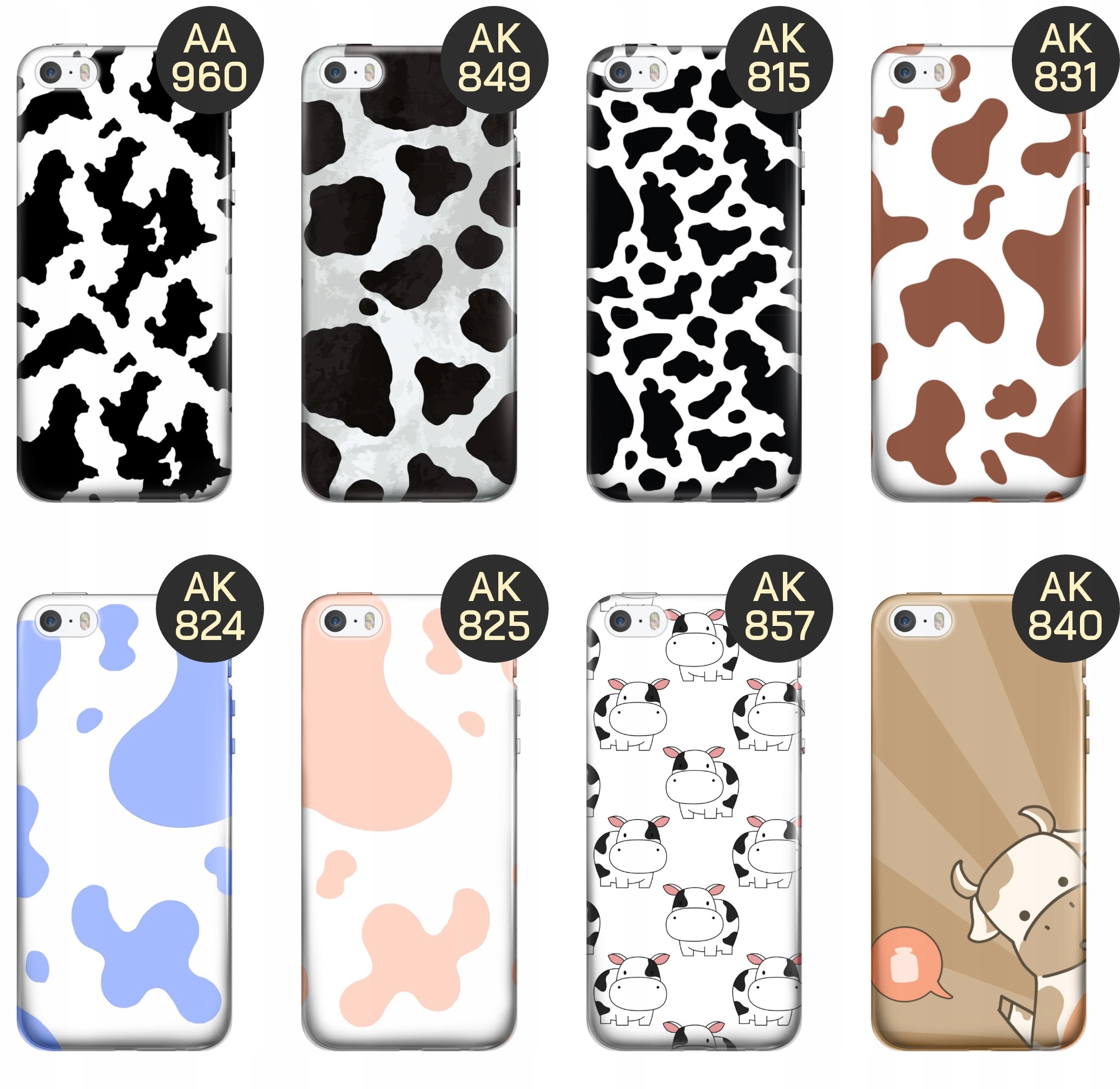 ETUI DO IPHONE 5 5S SE WZORY KROWA ATY PLAMKI OBUDOWA POKROWIEC CASE Sklep Opinie Cena w Allegro.pl