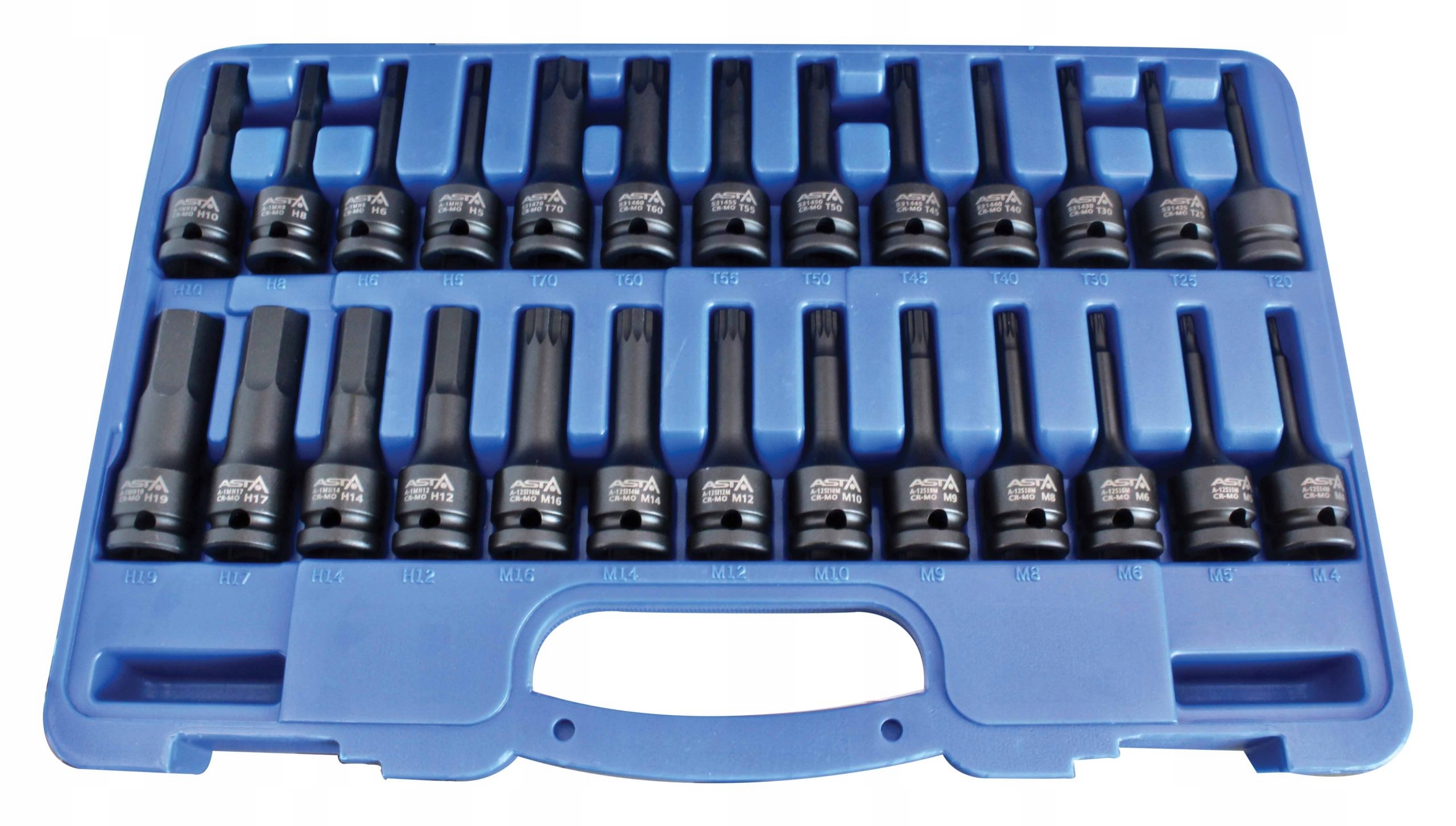 ZESTAW NASADEK UDAROWYCH TORX IMBUS HEX SPLINE XZN 26el NASADKI KLUCZE ASTA 5903802804539 za ...