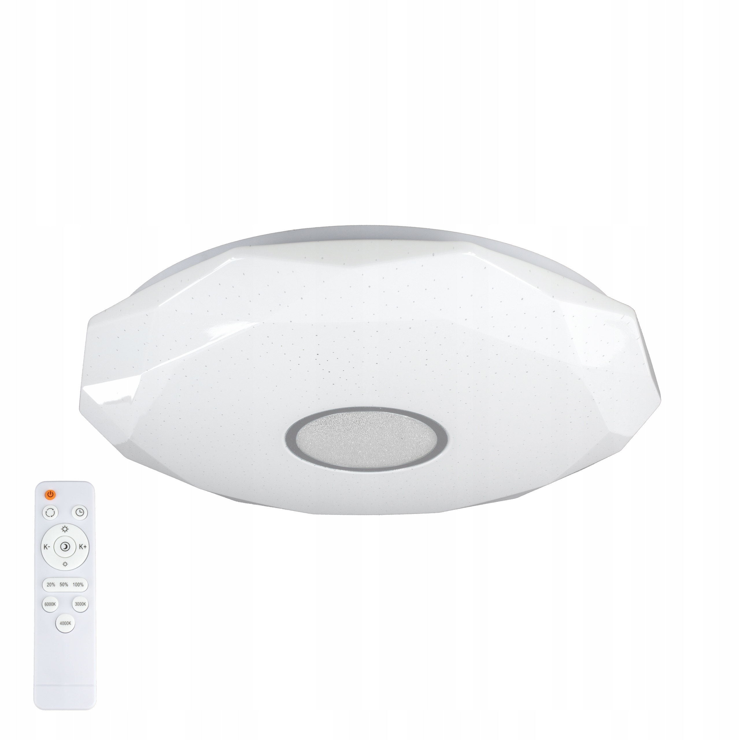 PANEL LED NATYNKOWY PLAFON LAMPA 70W BIAŁY + CHROM (5907763659887 ...