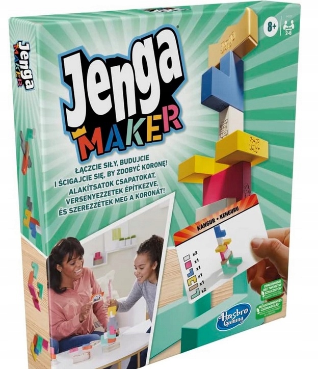 Gra planszowa Hasbro Gaming Jenga Maker, Wooden Blocks, Stacking Tower ...