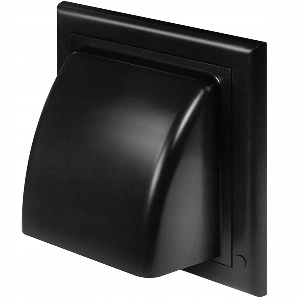 WYRZUTNIA KRATKA Z OKAPEM I ZAWOREM ZWROTNYM Fi 125 CZARNA (5905427063148) • Cena, Opinie ...