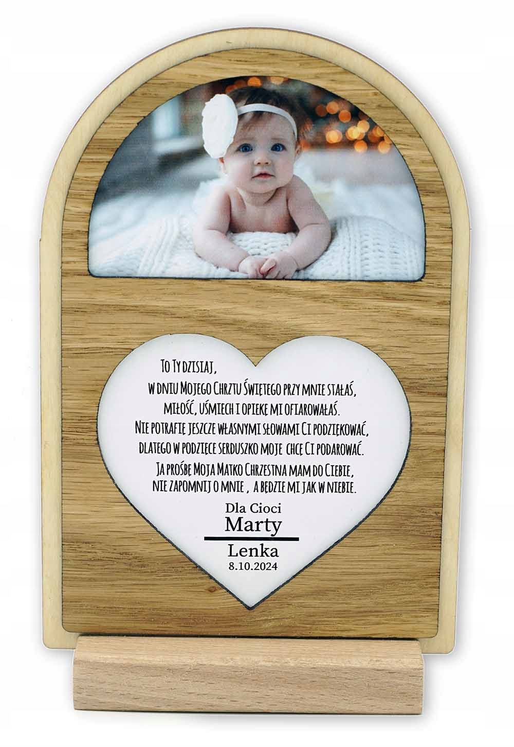 Podziękowanie dla chrzestnych - chrzest • Cena, Opinie • Podziękowania 16102056387 • Allegro